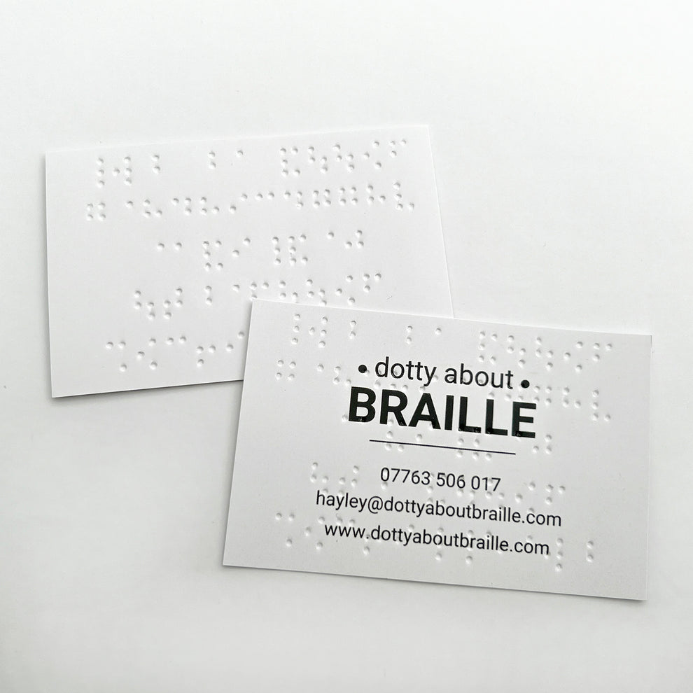 Braille Business Cards – Dotty About Braille