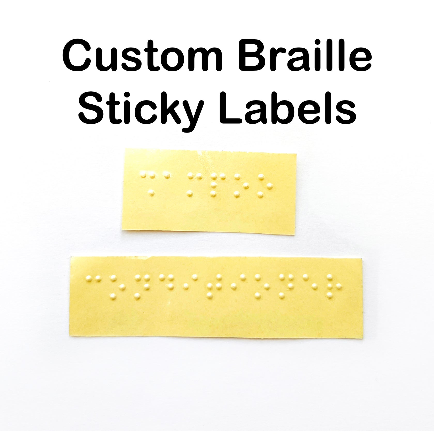 Custom Braille Sticky Labels – Dotty About Braille